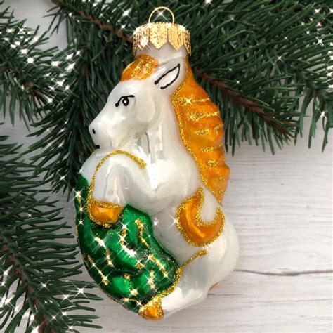 Скляна ялинкова іграшка Юріта Конячка 1108m Білий фото відгуки характеристики в інтернет