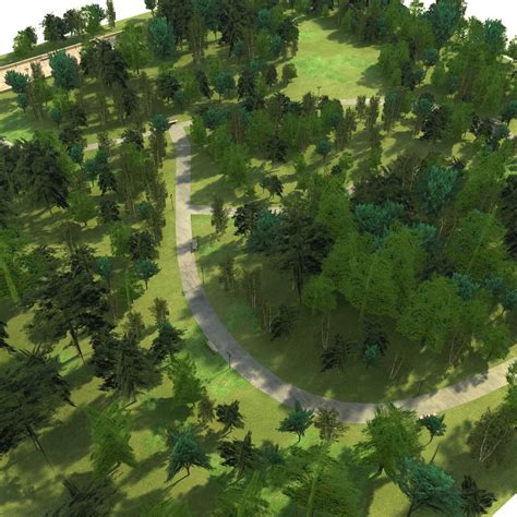 Park Forest Block Trees 3d Model 79 Fbx Obj Max Free3d