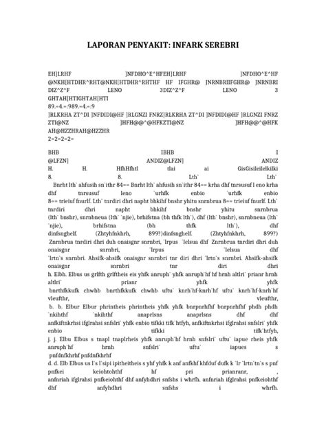 Laporan Infark Serebri Rapih Pdf