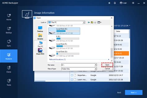 How To Restore Email With Aomei Backupper