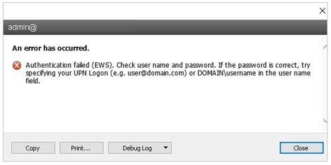 fix error message about authentication
