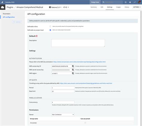 Plugin Amazon Comprehend Medical Dataiku