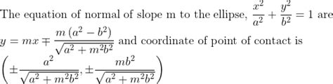 A Point On The Ellipse Where The Normal Is Parallel To The L