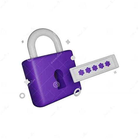 3d lock secure icon render password authentication concept secret