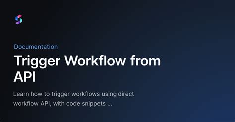 trigger workflow from api suprsend notification infrastructure for