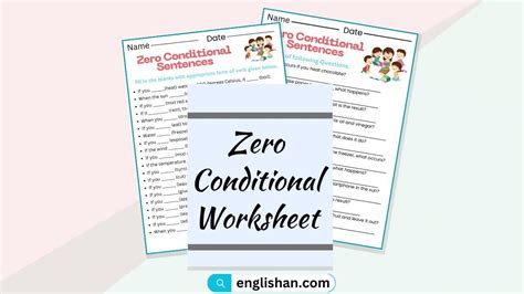 2 Zero Conditional Worksheets And Answers