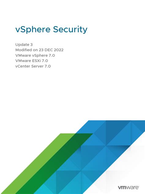 Vsphere Esxi Vcenter Server 703 Security Guide Pdf Computer Network Virtualization