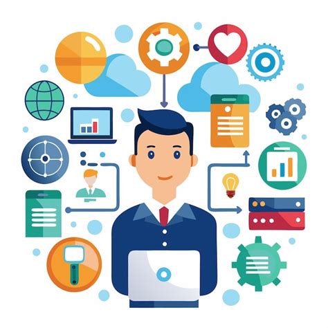 Information Technology Icon Set Containing Cloud Computing It Manager Big Data Data Analytics