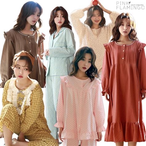 핑크플라밍고 라운지웨어 잠옷세트 원피스 티몬