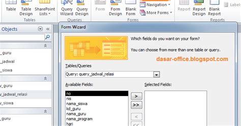 tutorial microsoft access cara menciptakan form di ms access belajar microsoft access