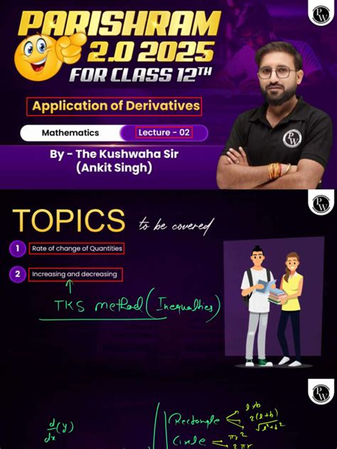 Application Of Derivatives 02 Class Notes Parishram 2 0 Pdf