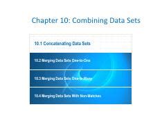 Week 4 Ch10 Combining SAS Data Sets Pdf Chapter 10 Combining Data Sets 10 1 Concatenating