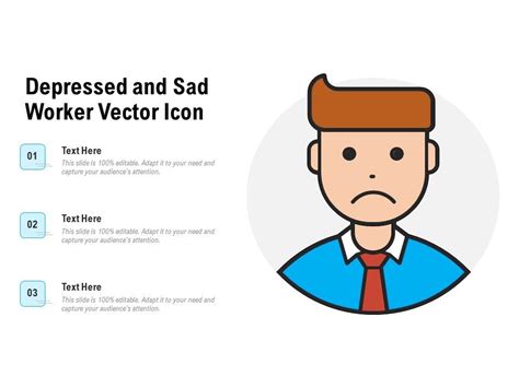 depressed and sad worker vector icon ppt powerpoint presentation