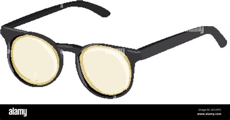 Laptop Computer Glasses Cartoon Vector Illustration Stock Vector Image