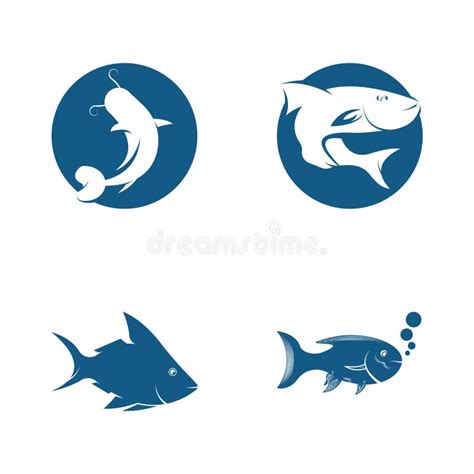 Fish Logo Template Stock Vector Illustration Of White 274566090