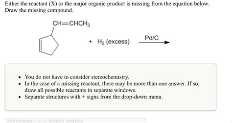Solved Draw The Structure Of The Major Organic Product Of