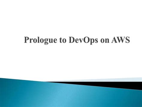 PPT AWS DevOps Introduction To DevOps On AWS PowerPoint Presentation