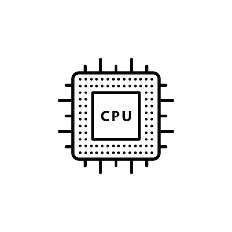 Premium Vector Cpu Processor Icon Vector Design Templates Isolated On White Background