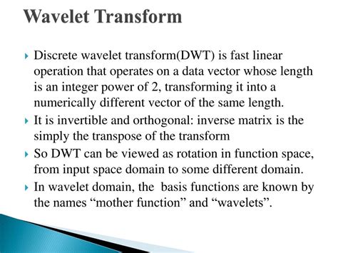 Ppt Wavelet Transform Powerpoint Presentation Free Download Id2940749