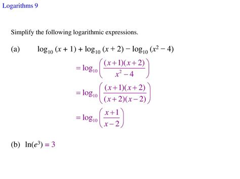 Unit Part Logarithms And Exponentials Inequalities Ppt Download
