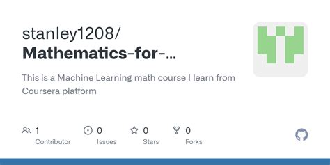 GitHub Stanley Mathematics For Machine Learning And Data Science This Is A Machine