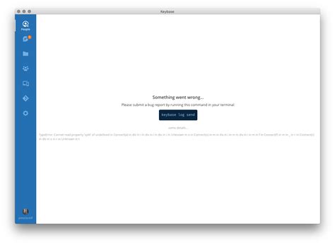 Something Went Wrong · Issue 9434 · Keybaseclient · Github