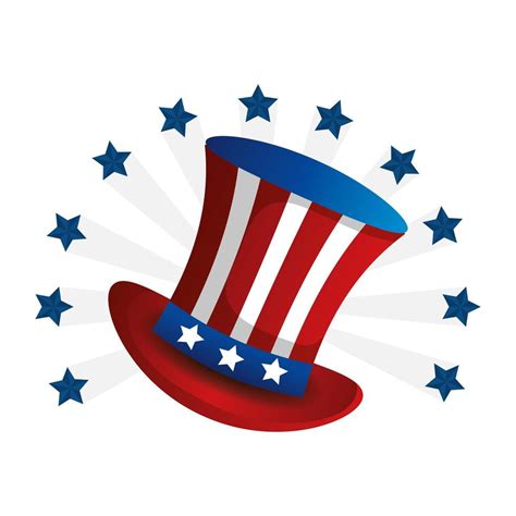Top Hat Traditional Of Usa With Stars 1905310 Vector Art At Vecteezy