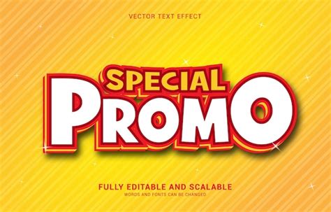 Premium Vector Editable Text Effect Special Promo Style