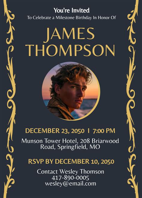 Free Adult Birthday Invitation Templates Editable And Printable