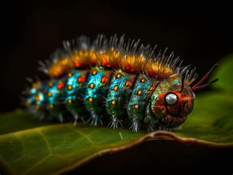 Premium Ai Image An Image Of A Colorful Caterpillar Sitting On Top Of