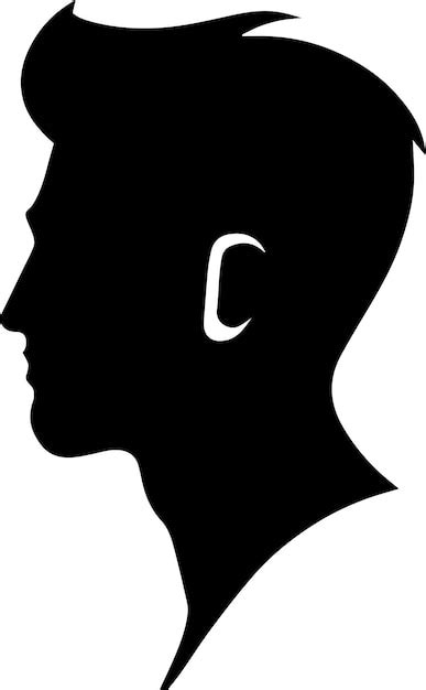 남자 프로필 벡터 실루엣 59 프리미엄 Ai 생성 벡터