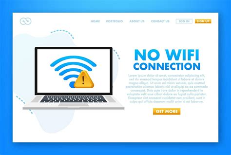 No Internet Connection Found On Smartphone Lost Wireless Connection No Wifi Vector Stock