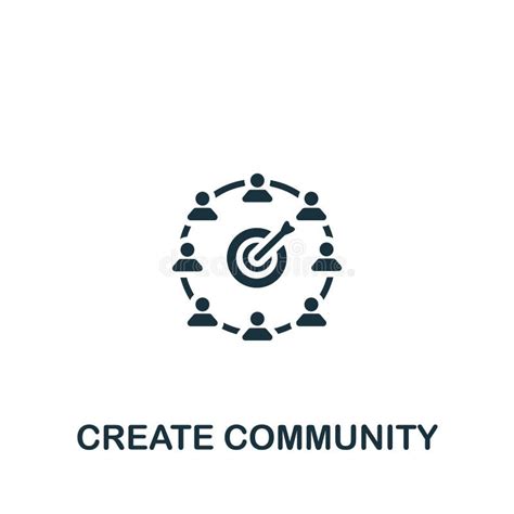 Community Icon Monochrome Simple Project Management Icon For Templates Web Design And