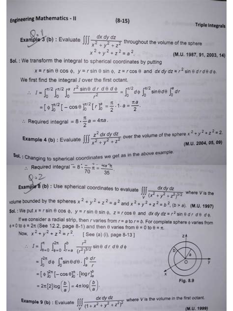 Spherical And Cylindrical Triple Integrals Pdf