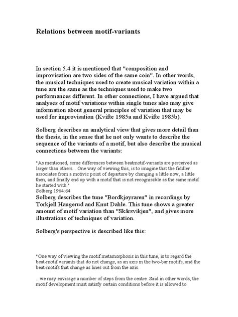 Relations Between Motifs Variants Pdf