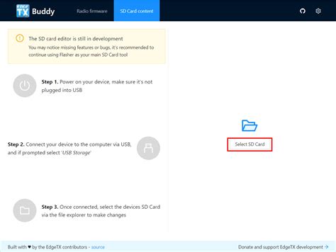 Update From An Earlier Version Of Edgetx Using Edgetx Buddy Edgetx