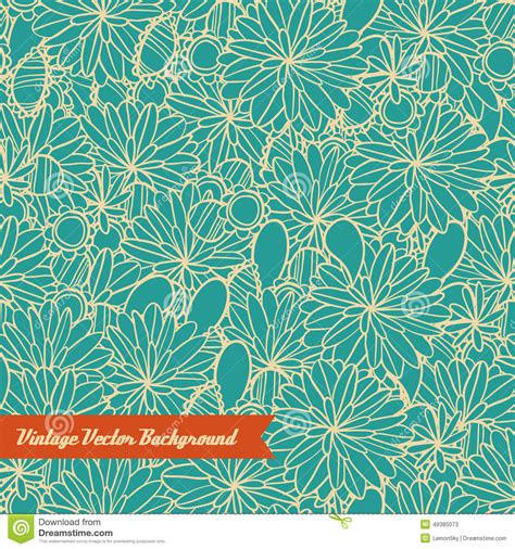 Abstract Hand Drawn Seamless Floral Pattern Stock Vector Illustration Of Summer Elegance