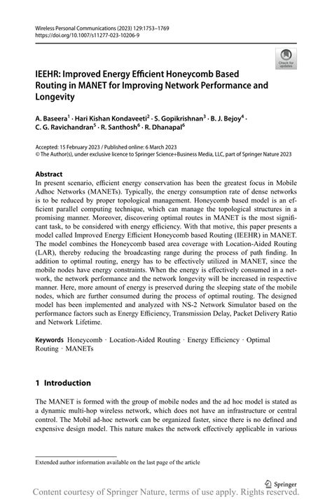 Ieehr Improved Energy Efficient Honeycomb Based Routing In Manet For