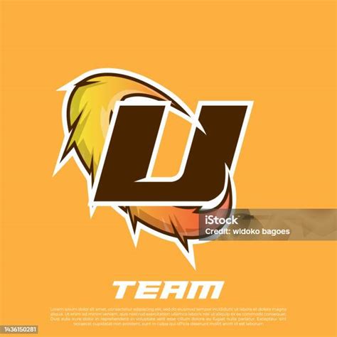 U 편지 Esport 게이머 로고 편집 가능한 텍스트 효과 Rgb 및 네온 텍스트 스타일 배지 로고 Esport 로고에 대한 스톡 벡터 아트 및 기타 이미지 Istock