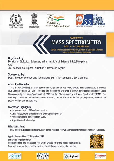 Wokshop On Mass Spectrometry Indiabioscience