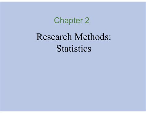 Chapter Methods Statistics Psychology Chapter Research Methods Statistics Measures Of