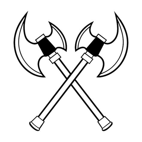 Premium Vector Axe Icons Set Outline Axe Tool Flat Or Line Vector Collection Isolated On White