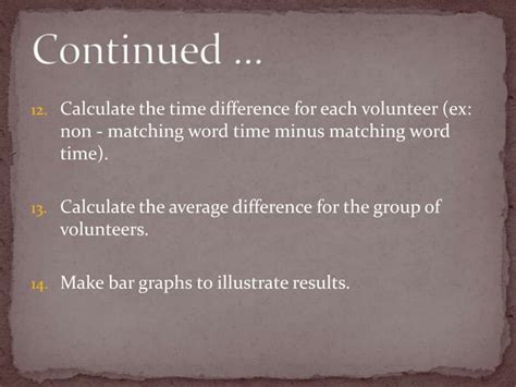 Science Fair Stroop Effect Pptx Brain And Nervous System
