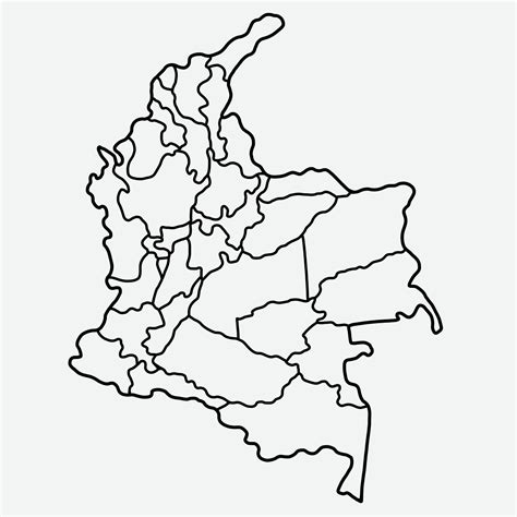 Croquis Del Mapa De Colombia Con Sus Departamentos Para Colorear Free