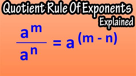 The Quotient Rule For Exponents Explained Dividing Exponents With
