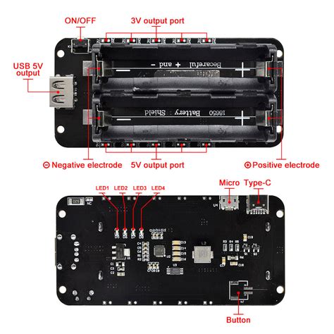 18650 Battery Shield V8 Mobile Power Bank 3v 5v For Arduino Esp32 Esp8