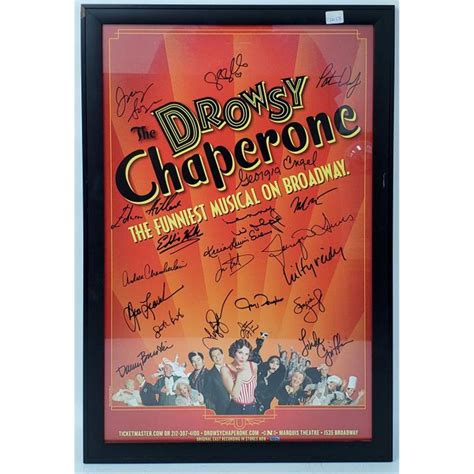 Lot Broadway Show Poster The Drowsy Chaperone Signed