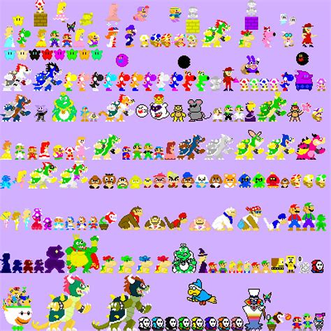 Mario 8 Bit Characters
