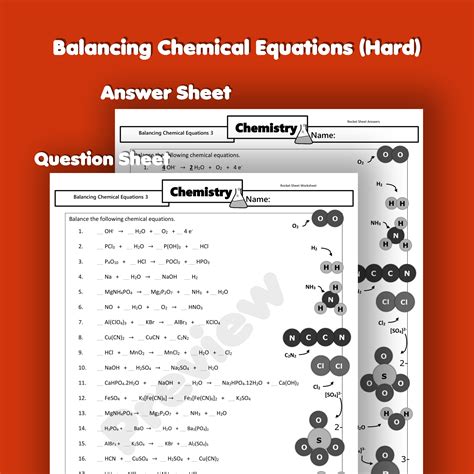 Balancing Chemical Equations Hard Worksheet Gcse Rocketsheets Worksheets Library